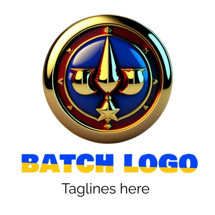 Plantilla de batch logo || coin logo || golden logo || br | PosterMyWall